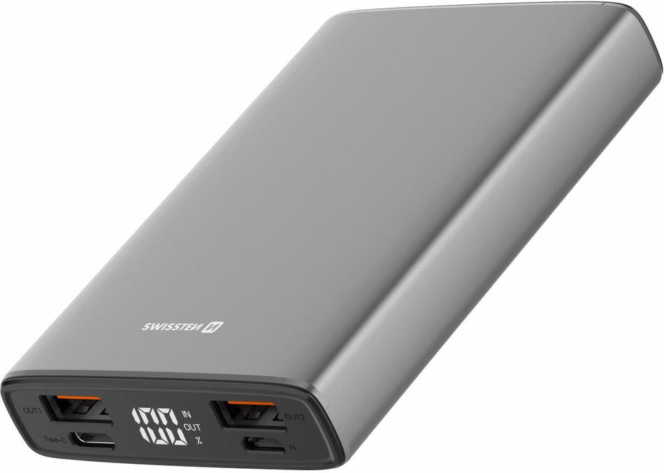 SWISSTEN ALUMINUM POWER BANK 10000 mAh 20W POWER DELIVERY GREY ...