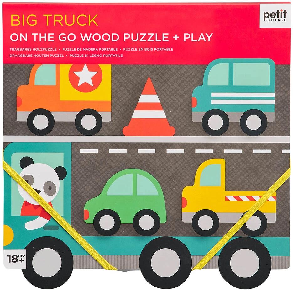 Petit Collage Robustní dřevěné puzzle Big Truck | OnlineShop.cz