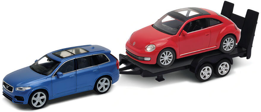 Welly Autovlek Volvo XC90 + VW The Beetle 1:34 | ONLINESHOP.cz
