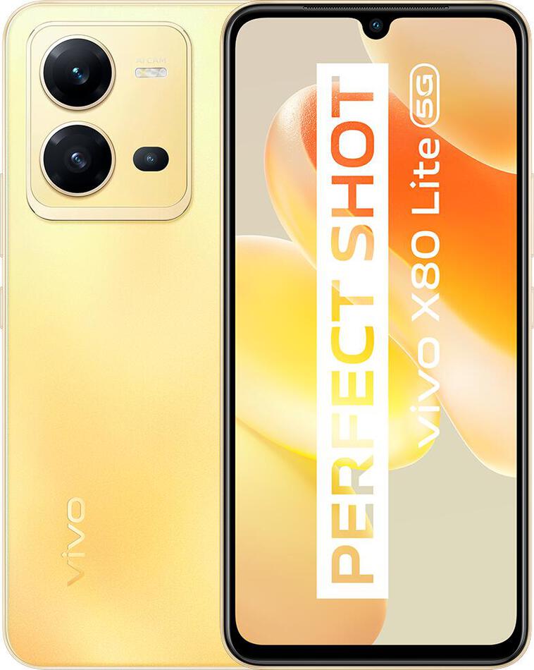 Mobilní telefon VIVO X80 Lite 5G 8+256GB, Sunrice Gold | ONLINESHOP.cz