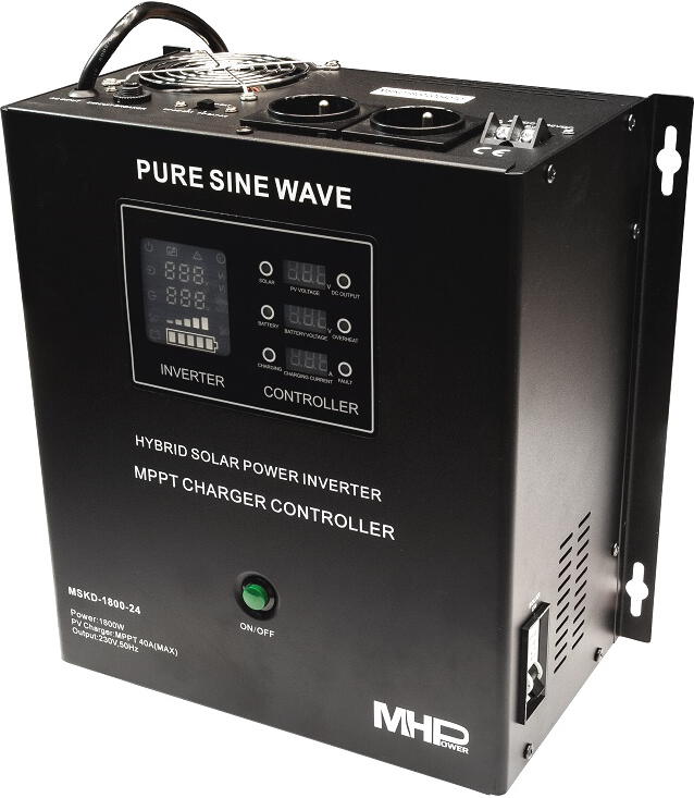 Hybridní solární měnič MHPower MSKD-1800-24 s UPS, 1800W, čistý sinus ...