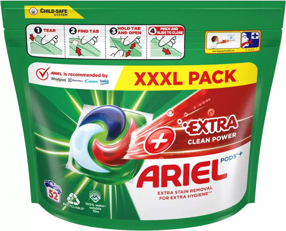 Ariel kapsle na praní Extra Clean Power, 52 praní | ONLINESHOP.cz
