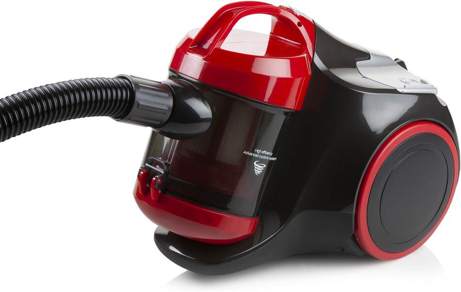 Bezsáčkový vysavač - červený - QUIGG VC18-C | ONLINESHOP.cz