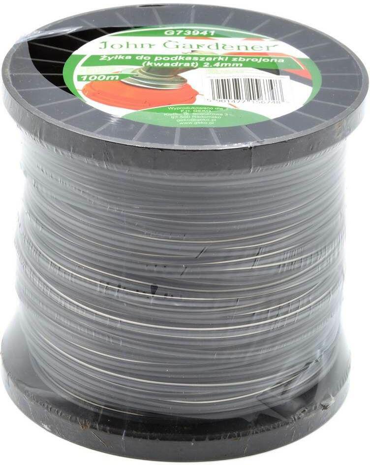Zesílená struna pro křovinořez (čtvercová) 2,4mmx100m GEKO | OnlineShop.cz