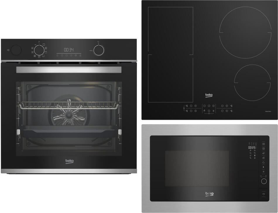 SET Trouba BEKO Beyond BBIS13300XPE + Indukční deska Beko HII64200FMT + Mikrovlnná trouba Beko ...