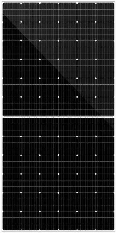 DAH SOLAR Solární panel DHM-T72X10/FS(BW)-555W, 63,2V, 1/3cut ...