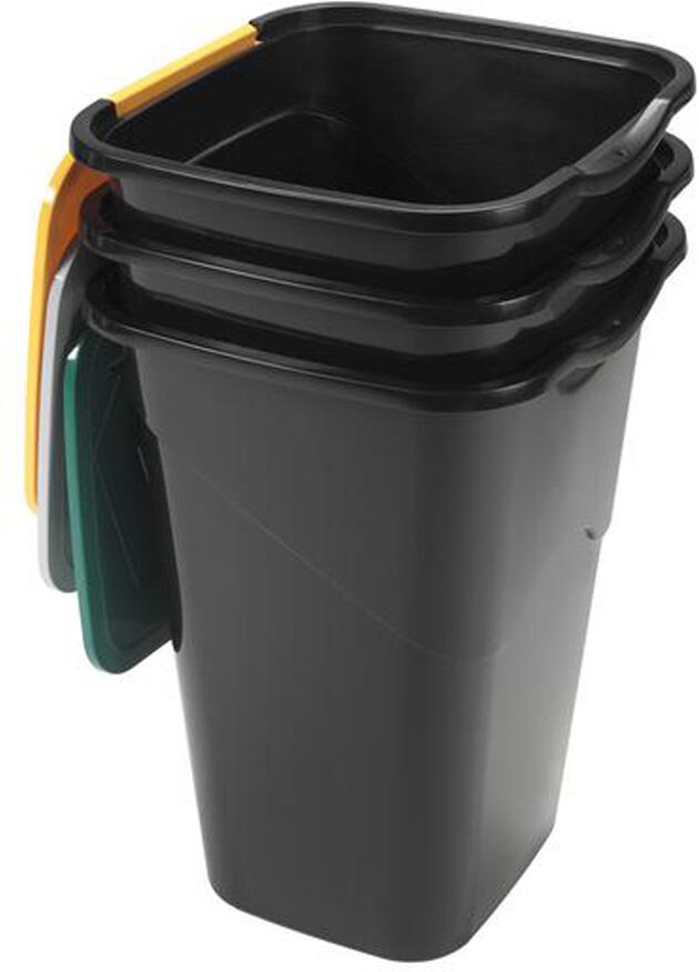 Plastový odpadkový koš na tříděný odpad Heidrun 3x50l | OnlineShop.cz