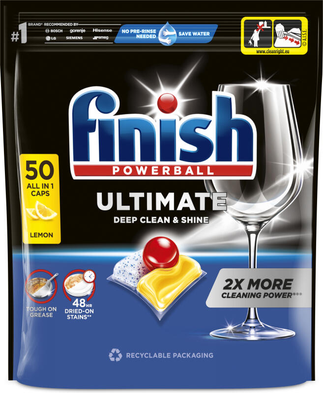 Finish tablety do myčky Ultimate All in 1 Lemon, 50 ks | OnlineShop.cz