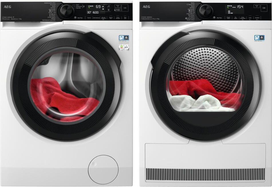 SET Pračka AEG 7000 ProSteam® AutoDose LFR73964AC + Sušička prádla AEG ...