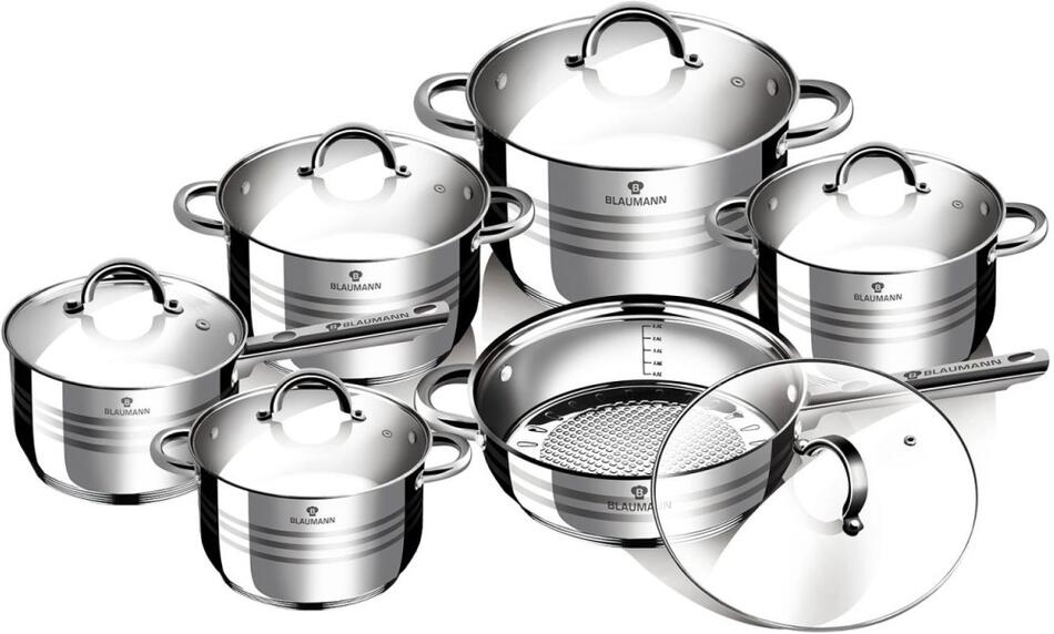 Sada nádobí nerez ocel 12 ks Gourmet Line BLAUMANN BL-3897 | ONLINESHOP.cz