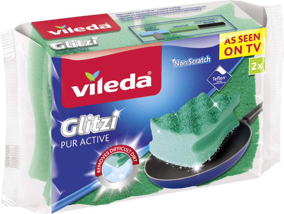 Recenze Vileda Pure active, 2 ks - houbička, hodnocení | OnlineShop.cz