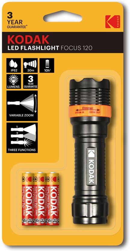 Diskuze Kodak svítilna LED Focus 120 Flashlight, 30 Lumen + 3x AAA ...