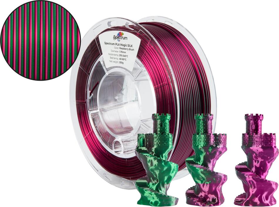 Recenze SPECTRUM PLA Magic SILK 1.75mm RASPBERRY BLUSH 0.25kg ...
