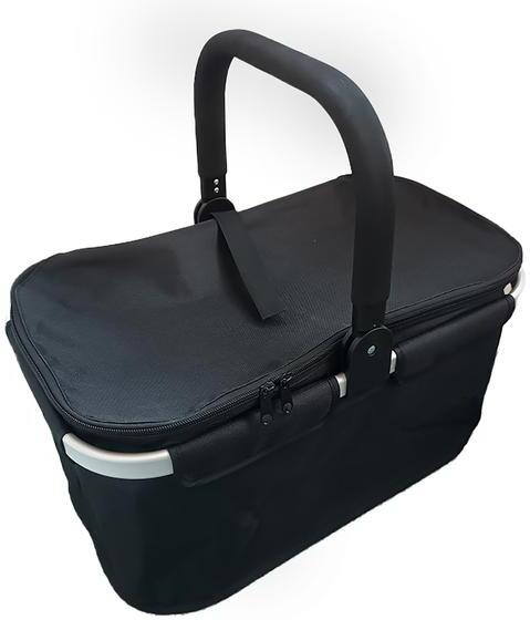 Košík piknikový skládací TORO 48×28×25 cm, černý | OnlineShop.cz