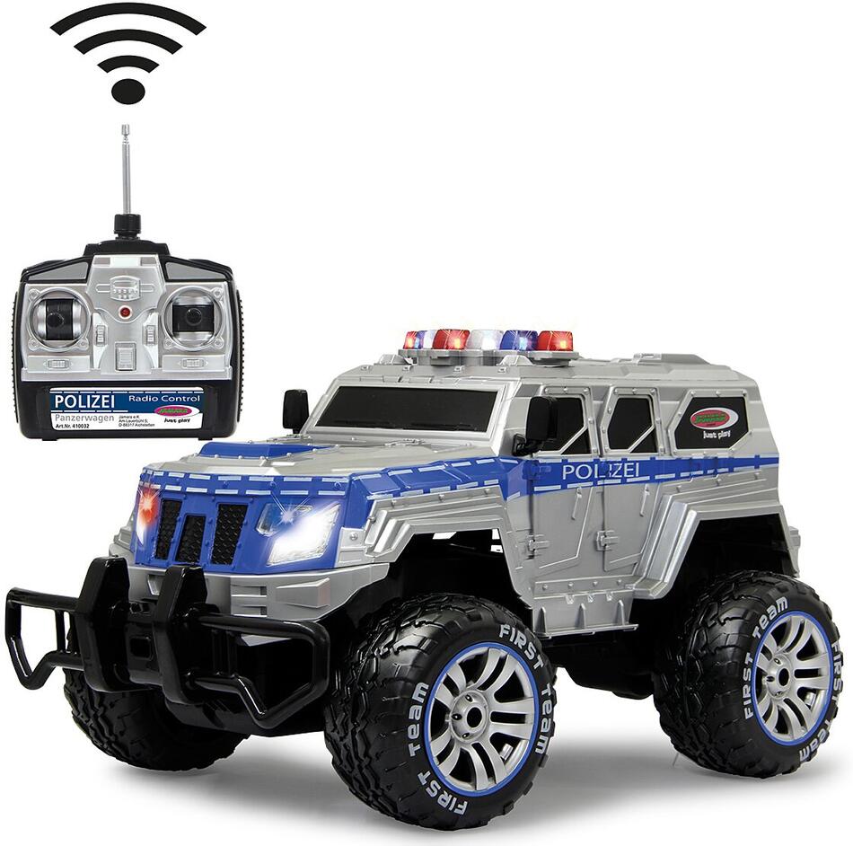 Jamara Police amored car Monstertruck 1:12 27MHz LED incl. Battery ...