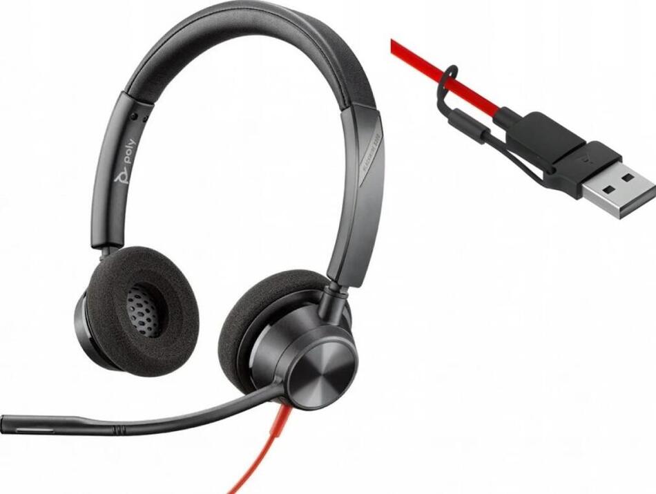 Sluchátka HP Poly BW 3320 Stereo -M USB-C HS +USB-C/A (8X220AA ...