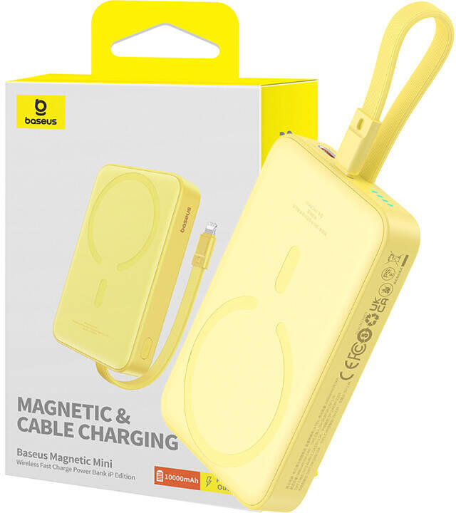 Recenze Baseus Magnetic Mini 10000mAh, USB-C 20W MagSafe (žlutá ...