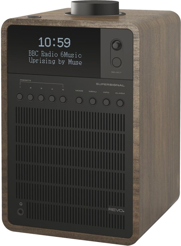 REVO SuperSignal (walnut-black) - luxusní rádio DAB+ / DAB / FM s RDS a ...