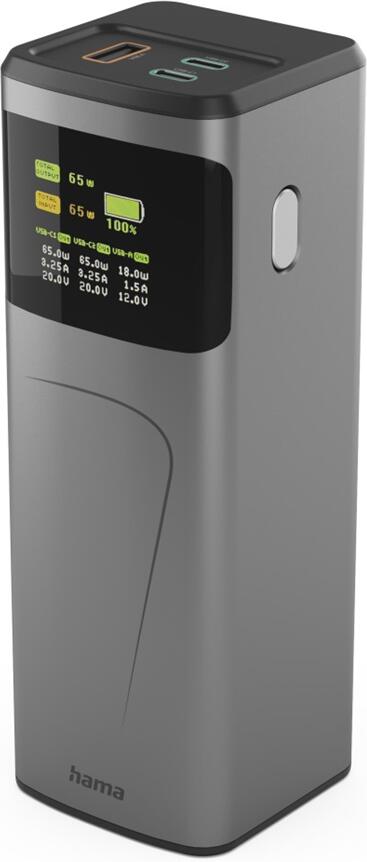 Recenze Hama High Power 65 W, powerbanka, 20000 mAh, 2x USB-C, 1x USB-A ...