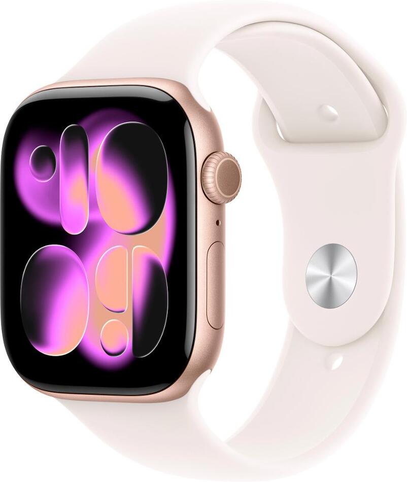 Apple Watch Series 11 GPS + Cellular 46mm Růžově zlatý hliník se světle ...