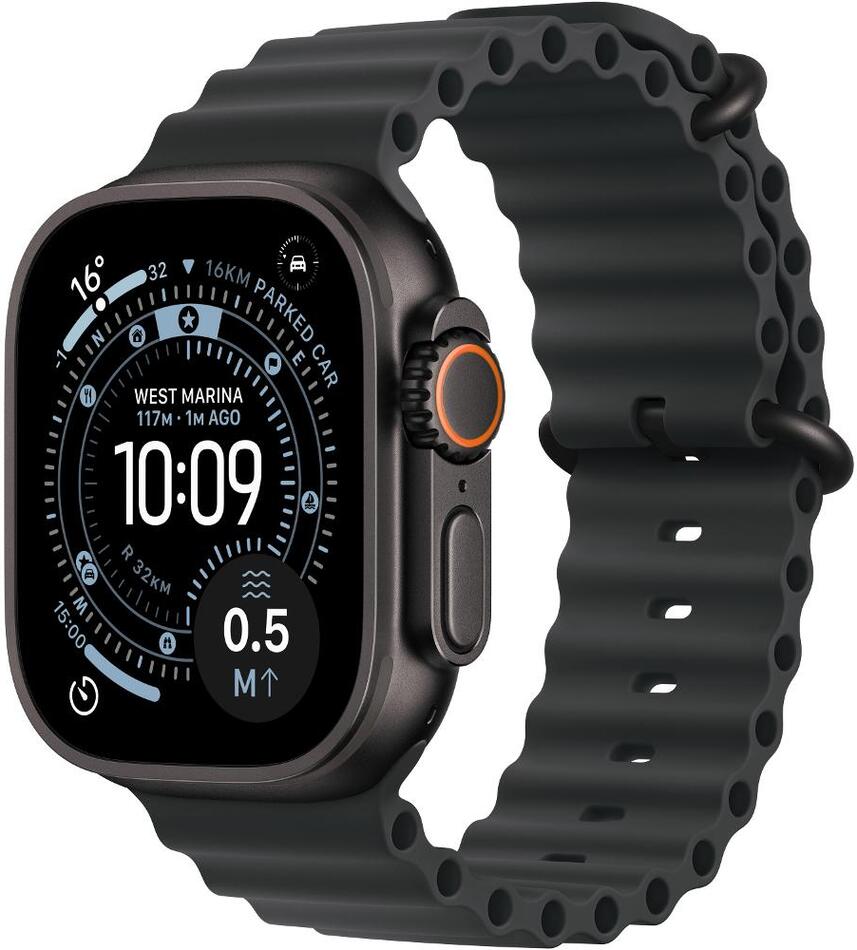 Apple Watch Ultra 3 GPS + Cellular 49mm Černý titan s černým oceánským ...