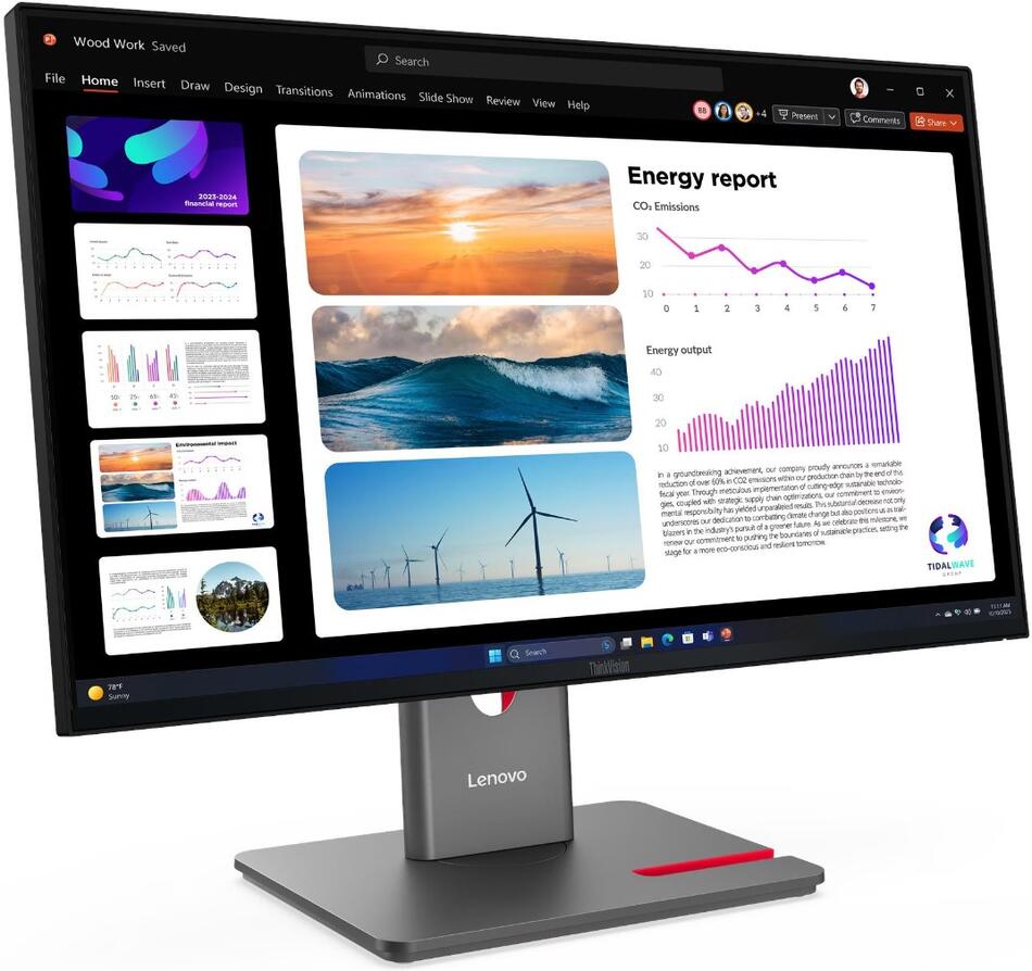 Lenovo ThinkVision / P24Q-40 / 23,8" / IPS / QHD / 120Hz / 4ms / Černá ...
