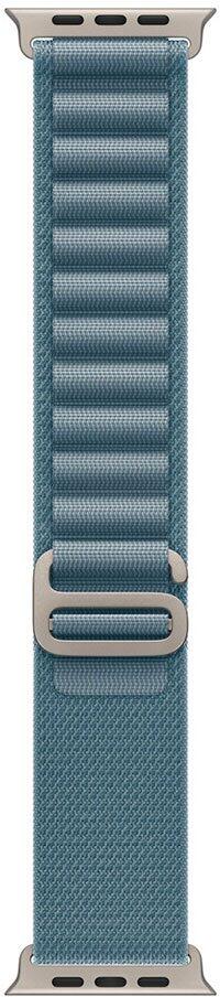 Apple Watch 49mm Light Blue Alpine Loop - Medium - Natural Titanium ...