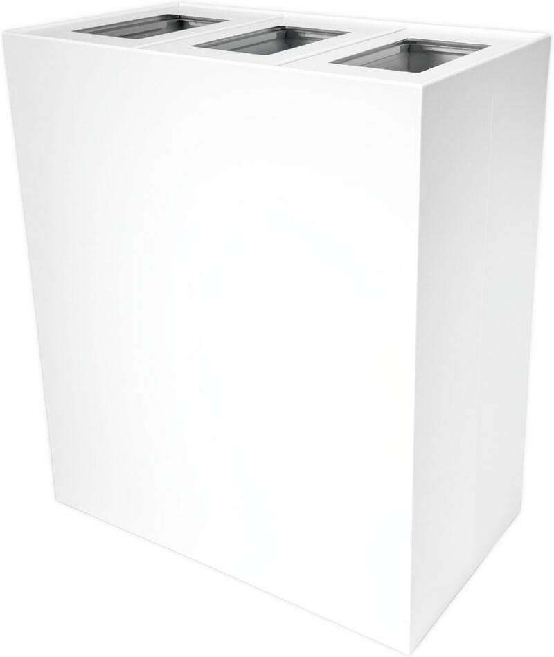 Caimi Brevetti odpadkový koš na tříděný odpad MAXIMO, 3 x 50 L, bílá ...