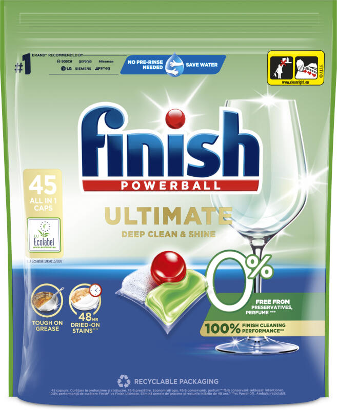 Alternativy k Finish Powerball Ultimate 0% Deep Clean & Shine tablety ...