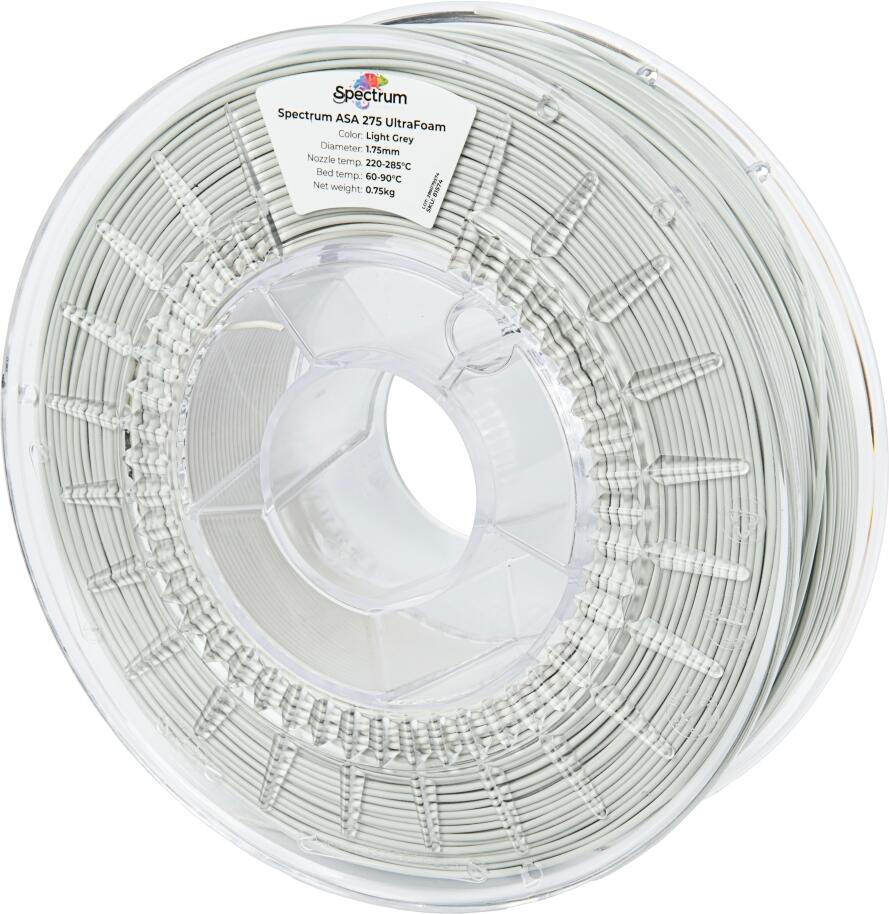 Recenze SPECTRUM LW-ASA UltraFoam 1.75mm LIGHT GREY 0.75kg - filament ...