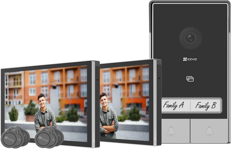 Recenze Ezviz HP7 2-Family Kit domácí interkom, Wi-Fi,2x 7" dotykový ...