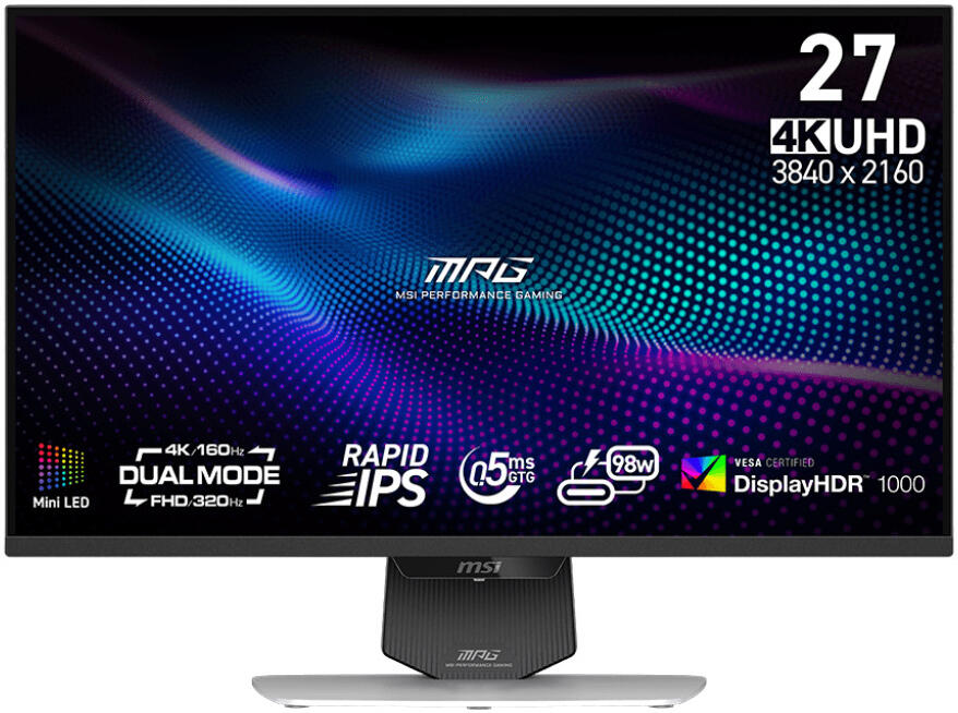 MSI MPG/274URDFW E16M/27"/IPS/4K UHD / 160Hz / 0,5ms / Černá / 3R (MPG ...