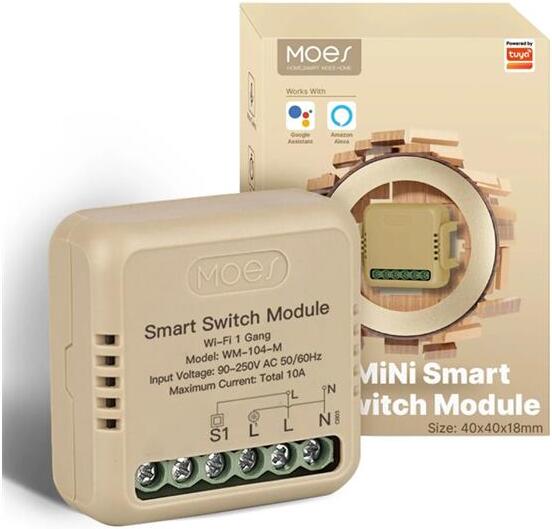 Smart ovladač osvětlení MOES Switch Module MS-104B-M WiFi Tuya ...