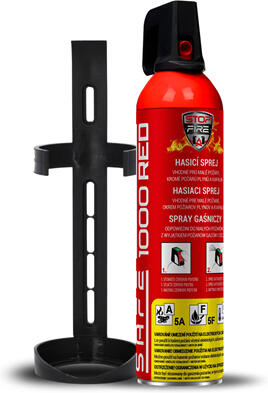 Hasicí sprej SAFE 1000 RED 1000ml pěnový + držák 100C SAFEHOME ...