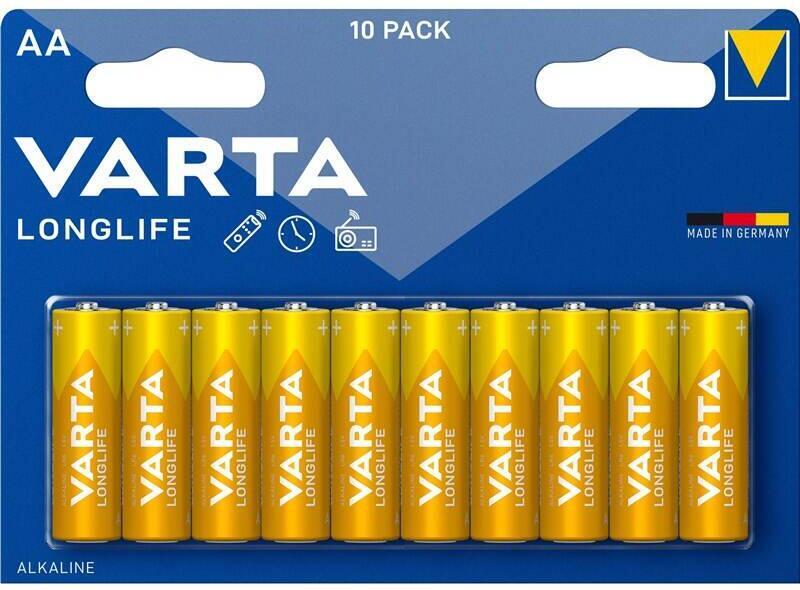 SUPER AKCE - Baterie Varta LR06 ALKALINE LONGLIFE AA, 10ks | OnlineShop.cz