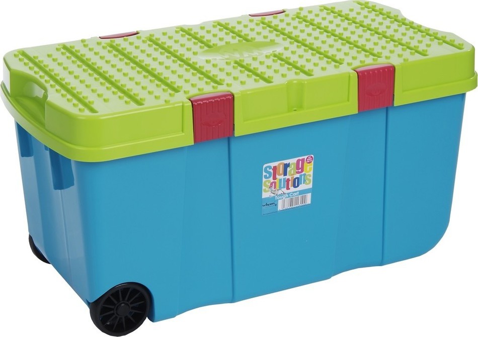 Box s víkem a kolečky 100l Wham 11883 MODRÝ | ONLINESHOP.cz