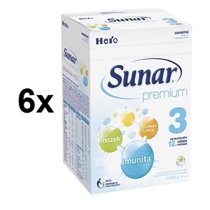 Diskuze Sunar Premium 3, 600g x 6ks - kojenecké mléko | OnlineShop.cz