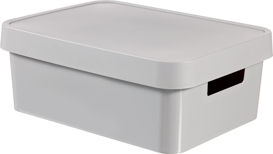 Úložný box INFINITY 11l s víkem šedý CURVER | OnlineShop.cz