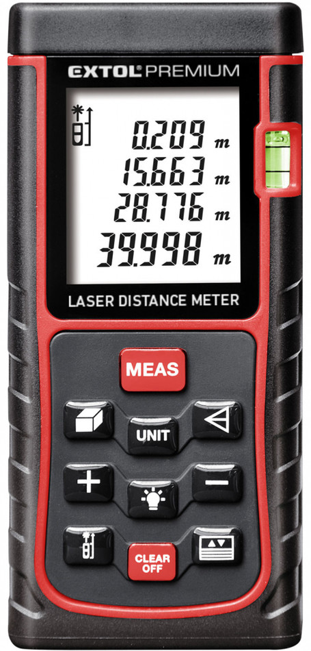 Metr laserový digitální, 0,05-80m EXTOL-PREMIUM | ONLINESHOP.cz