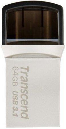 TRANSCEND Flash Disk 64GB JetFlash®890S OTG, USB 3.1 Type-C/A (R:90/W ...