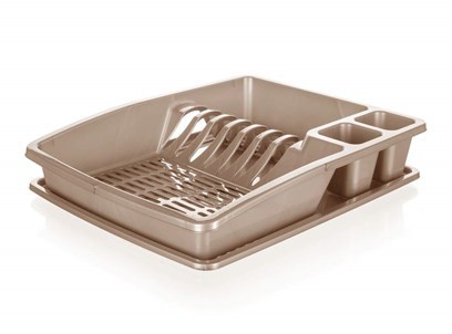 BANQUET Odkapávač na nádobí plastový myKITCH.38 x 31 x 7,5 cm, hnědý ...