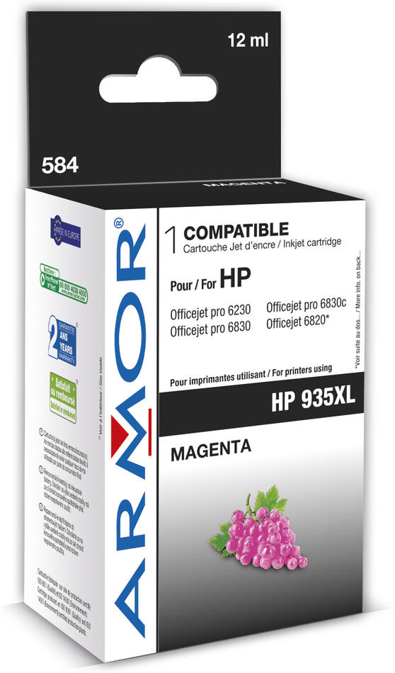 Dotaz k produktu Armor ink-jet pro HP OJ 6830 (C2P25AE) 12ml, M (K20592 ...