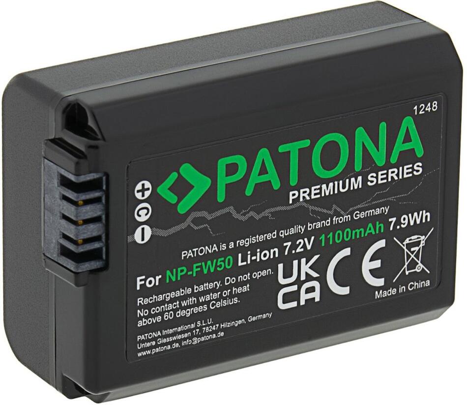 PATONA baterie pro foto Sony NP-FW50 1100mAh Li-Ion PREMIUM (PT1248 ...