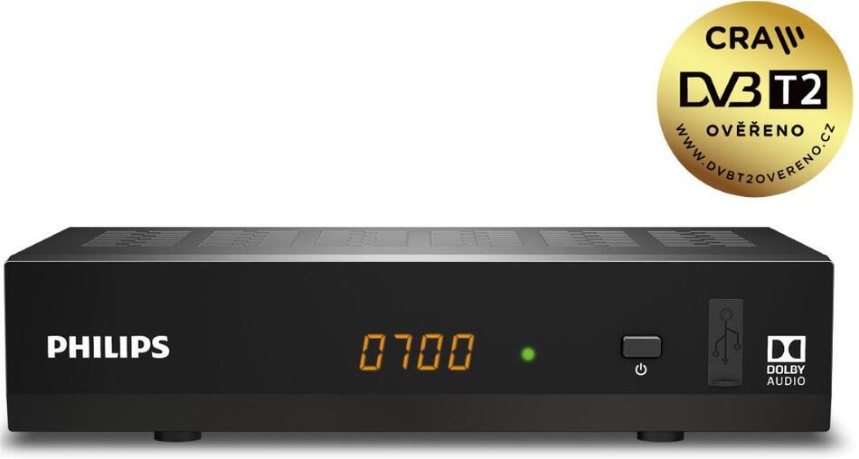 Set top box PHILIPS DTR3502BFTA DVB-T/T2, černý | ONLINESHOP.cz