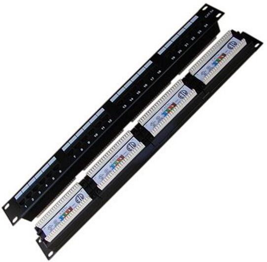 Diskuze DATACOM Patch panel 19" UTP 24 port CAT5E DUAL 1U BK (4x6p ...