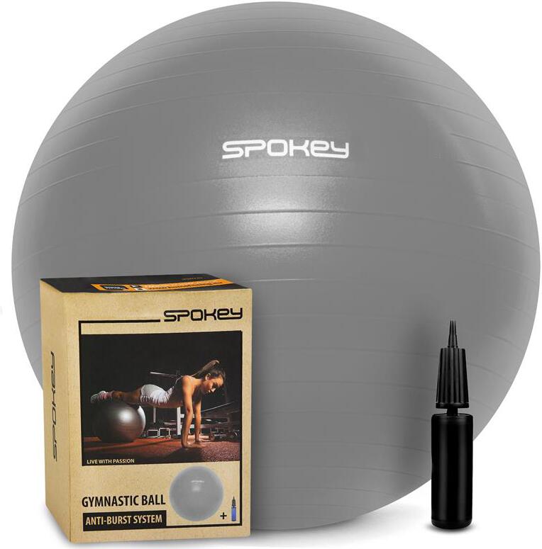 Spokey FITBALL Gymnastický míč, 65 cm, šedý | ONLINESHOP.cz