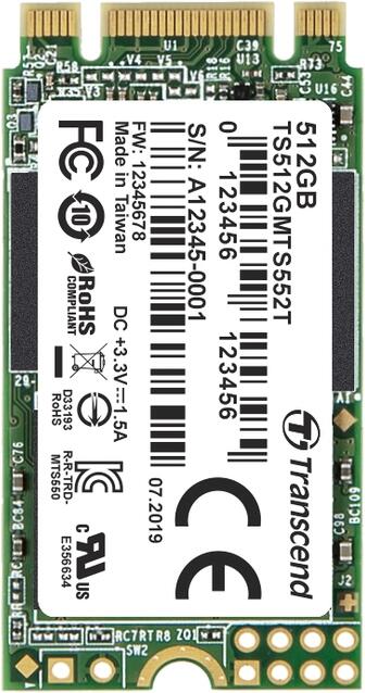 Recenze TRANSCEND MTS552T 512GB Industrial 3K P/E SSD disk M.2, 2242 ...