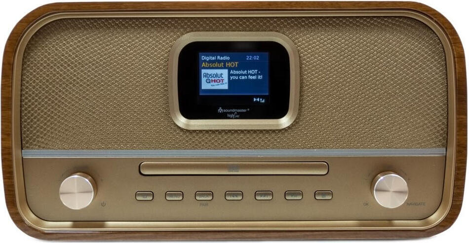 Soundmaster DAB970BR1 DAB+/ FM/AM rádio/ BT/ CD/MP3 / Hnědé | OnlineShop.cz