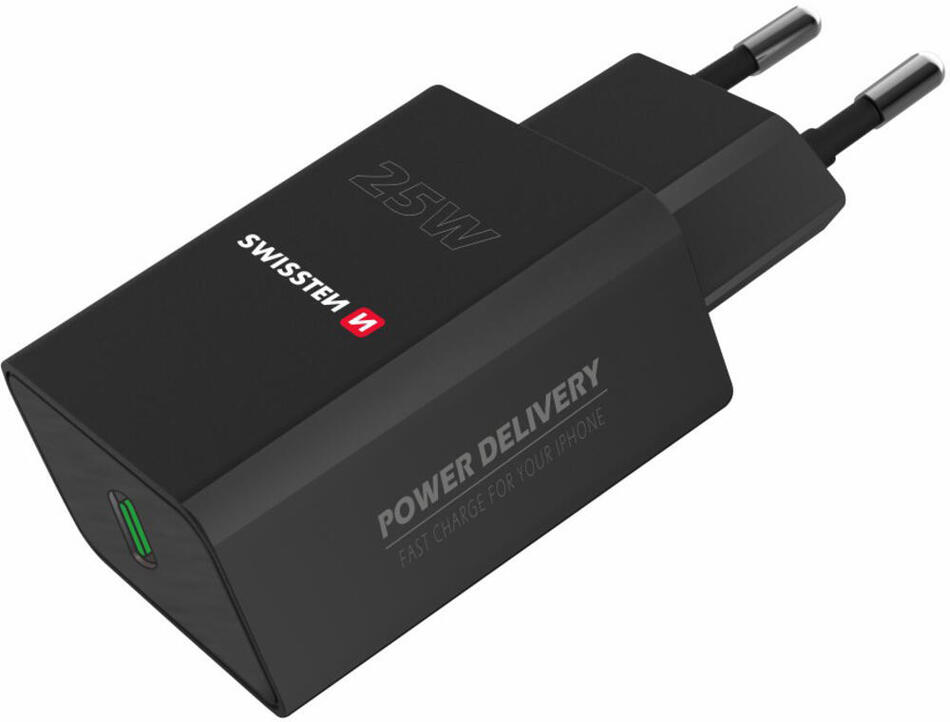 Recenze SWISSTEN SÍŤOVÝ ADAPTÉR PD 25W PRO IPHONE A SAMSUNG ČERNÝ ...