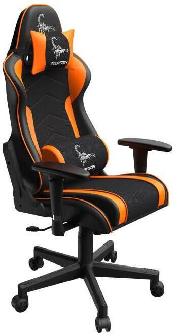 GEMBIRD Gaming chair / herní křeslo SCORPION 04, černá sítovina, oranžová kůže (GC-SCORPION-04X ...